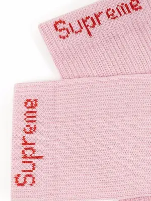 Supreme X Hanes Crew Socks - Pink | Editorialist