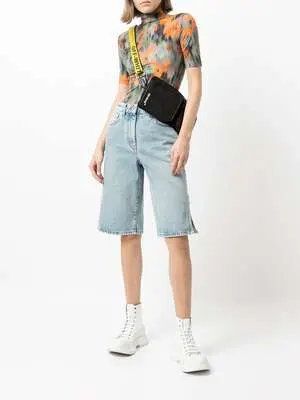 Off-White Logo-print Knee-length Shorts