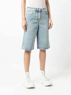 Off-White Logo-print Knee-length Shorts