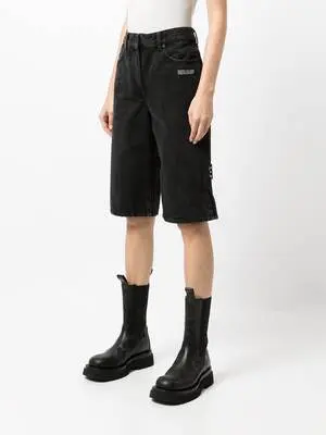 Off-White Logo-print Knee-length Shorts