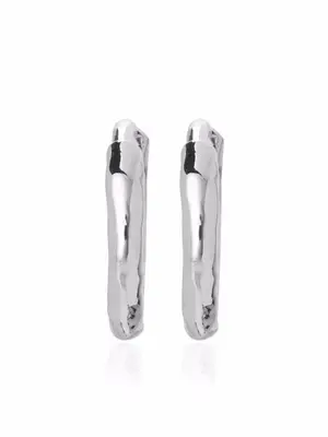Monica Vinader Ziggy Huggie Earrings - Silver