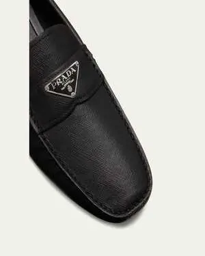 Prada Triangle Logo Leather Drivers