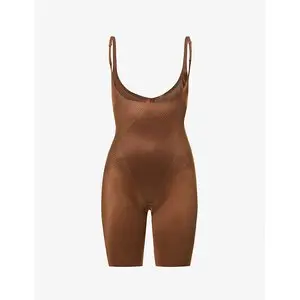 Spanx Shape™ Invisible Open-bust Mid-thigh Bodysuit - Chesnut Brown