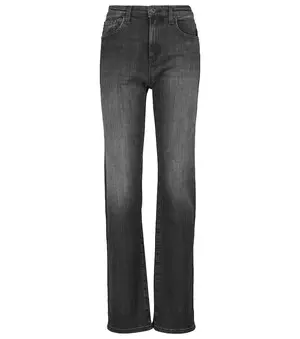 Ag Alexxis High-rise Straight Jeans - Black