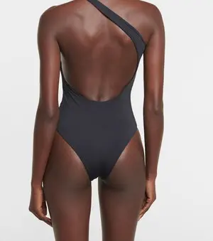Off-White One-shoulder Swimsuit With Logo Detail