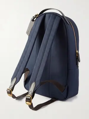 Ralph Lauren Leather-trimmed Cotton-canvas Backpack