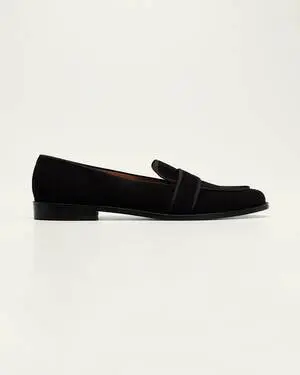 AQUAZZURA Martin Suede Loafers
