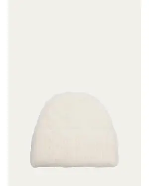 TOTEME Alpaca Knit Beanie Milk