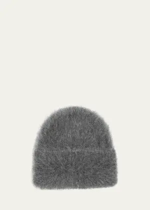 TOTEME Alpaca Knit Beanie Truffle Melange 2