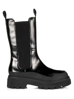VOILE BLANCHE Voile Blanche Melba Waxed Leather Boots - Black