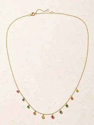 ROXANNE FIRST 14-karat Sapphire Tennis Necklace - Multi