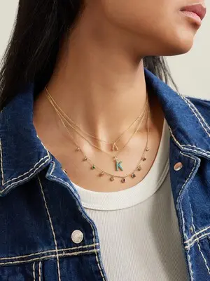 ROXANNE FIRST 14-karat Sapphire Tennis Necklace