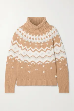Bogner Sophi Fair Isle Cashmere Turtleneck Sweater