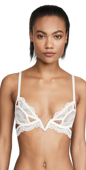 THISTLE AND SPIRE Kane Cutout V Wire Bra - Ivory