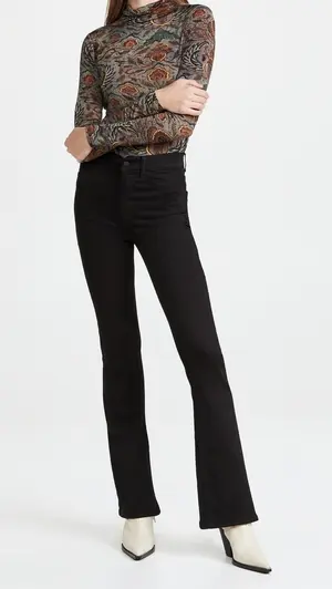 DL1961 Bridget Boot High-rise Jeans - Hail