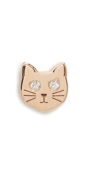 Zoe Chicco 14k Gold Cat Stud Earring - Yellow Gold