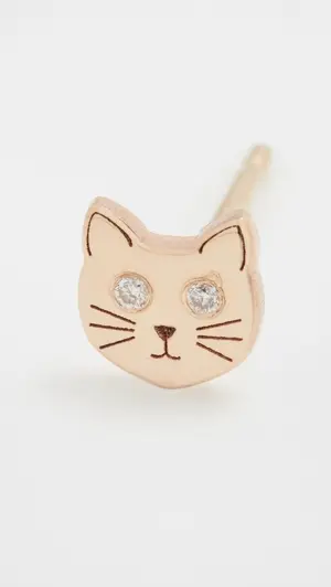Zoe Chicco 14k Gold Cat Stud Earring