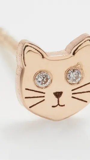 Zoe Chicco 14k Gold Cat Stud Earring