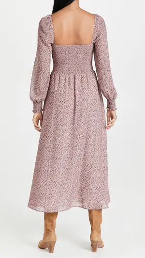 O.P.T Classic Smocked Maxi Dress