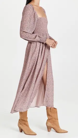 O.P.T Classic Smocked Maxi Dress