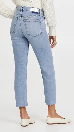 RE/DONE 70s High Rise Comfort Stretch Stove Pipe Jeans - Mid 90s