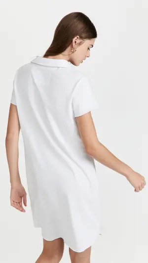Frank & Eileen Short Sleeve Polo Dress - White