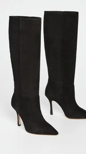 Larroude Kate Knee High Boots - Black
