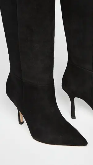 Larroude Kate Knee High Boots - Black