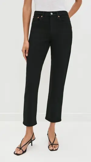 LEVI'S Wedgie Straight Leg Jeans - Black Sprout
