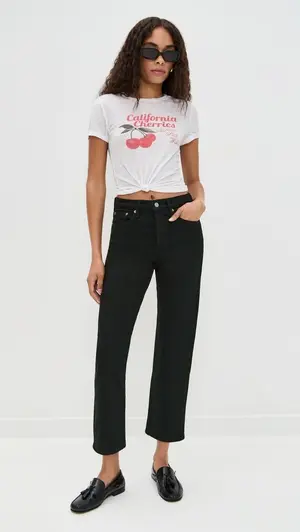 LEVI'S Wedgie Straight Leg Jeans - Black Sprout