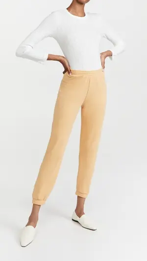 LESET Pointelle Slim Fit Top - White
