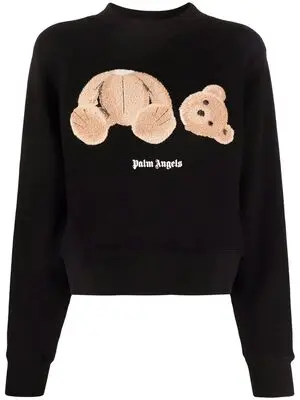 Palm Angels Bear Sweatshirt Nero