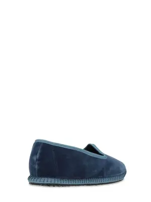VIBI VENEZIA 10mm Delfina Velvet Loafers Blue