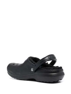 CROCS Classic Faux-fur Sandals - Black