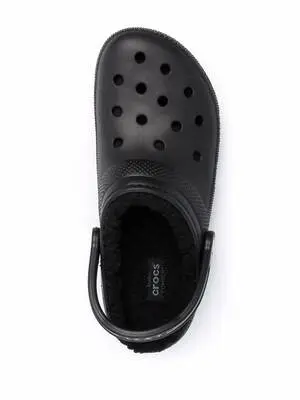 CROCS Classic Faux-fur Sandals - Black