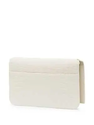 Saint Laurent Monogram Croc-effect Phone Holder