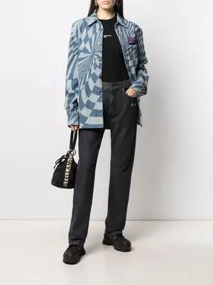 Stella McCartney Geometric Pattern Denim Jacket