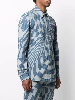 Stella McCartney Geometric Pattern Denim Jacket