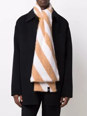 Fendi Striped Mohair-silk Blend Scarf