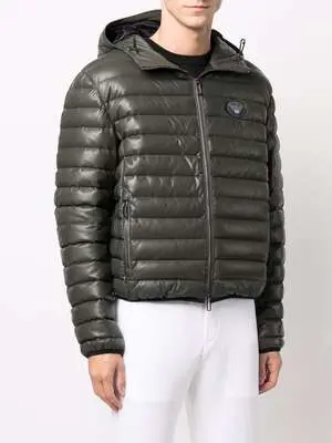 Emporio Armani Padded Down Hooded Jacket - Green