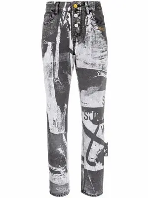 Off-White High-waisted Tapered Trousers