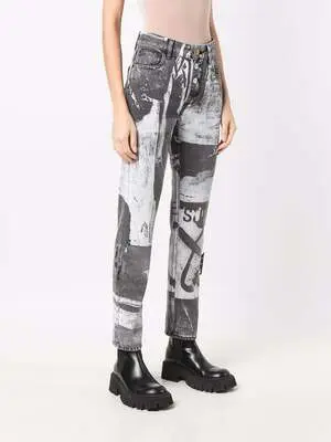 Off-White High-waisted Tapered Trousers