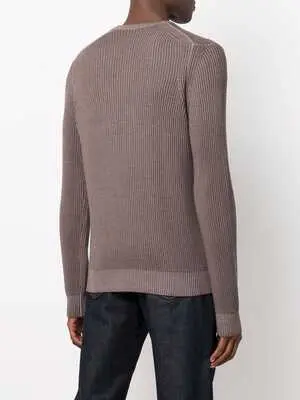 Fedeli Plain Fine-knit Jumper