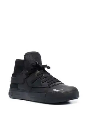 FERRAGAMO High-top Leather Sneakers