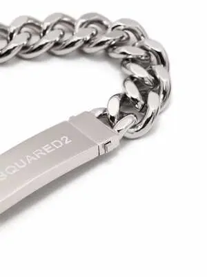 Dsquared2 Logo Plaque Chain-link Bracelet