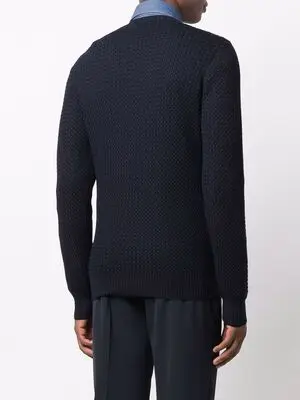 FILERIA Waffle-knit Crew-neck Jumper
