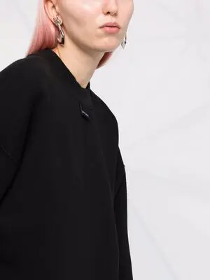 Palm Angels Logo-print Sweatshirt - Black