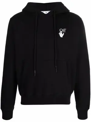 Off-White Arrows-print Logo Hoodie - Black