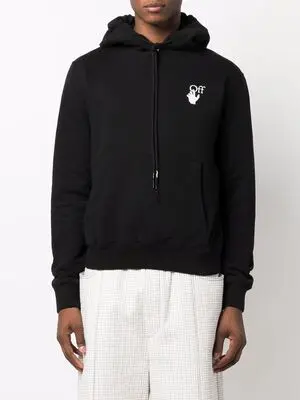 Off-White Arrows-print Logo Hoodie - Black