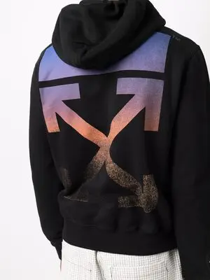 Off-White Arrows-print Logo Hoodie - Black
